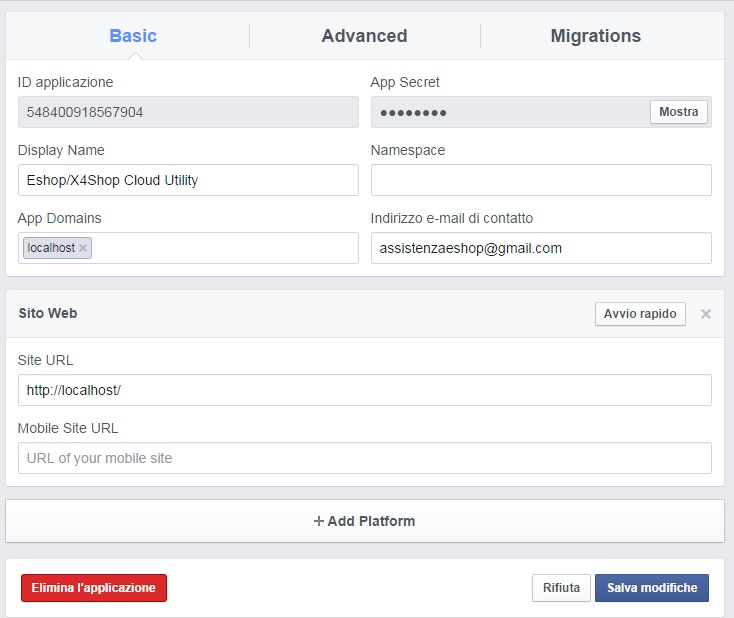 Facebook Login : Given URL is not allowed... - TMS VCL Cloud Pack - TMS Support Center